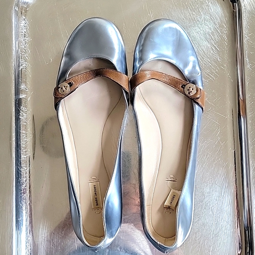 Marc Jacob's Blue Metallic Ballerina Flats - Gem